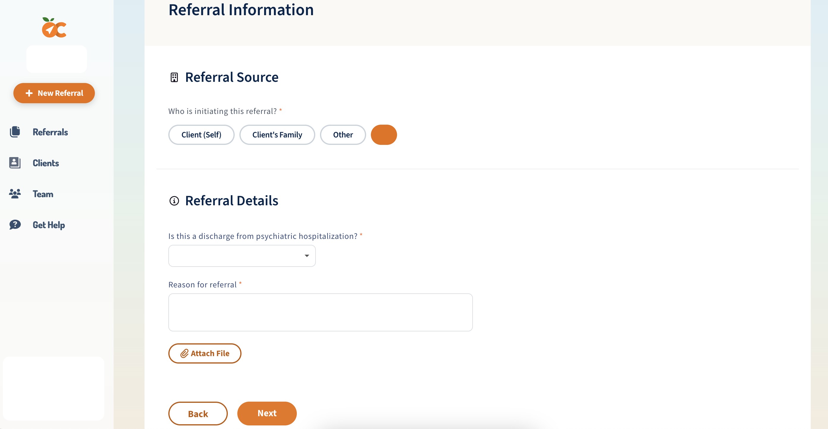 URP | New Referral – OCHCA Help Center