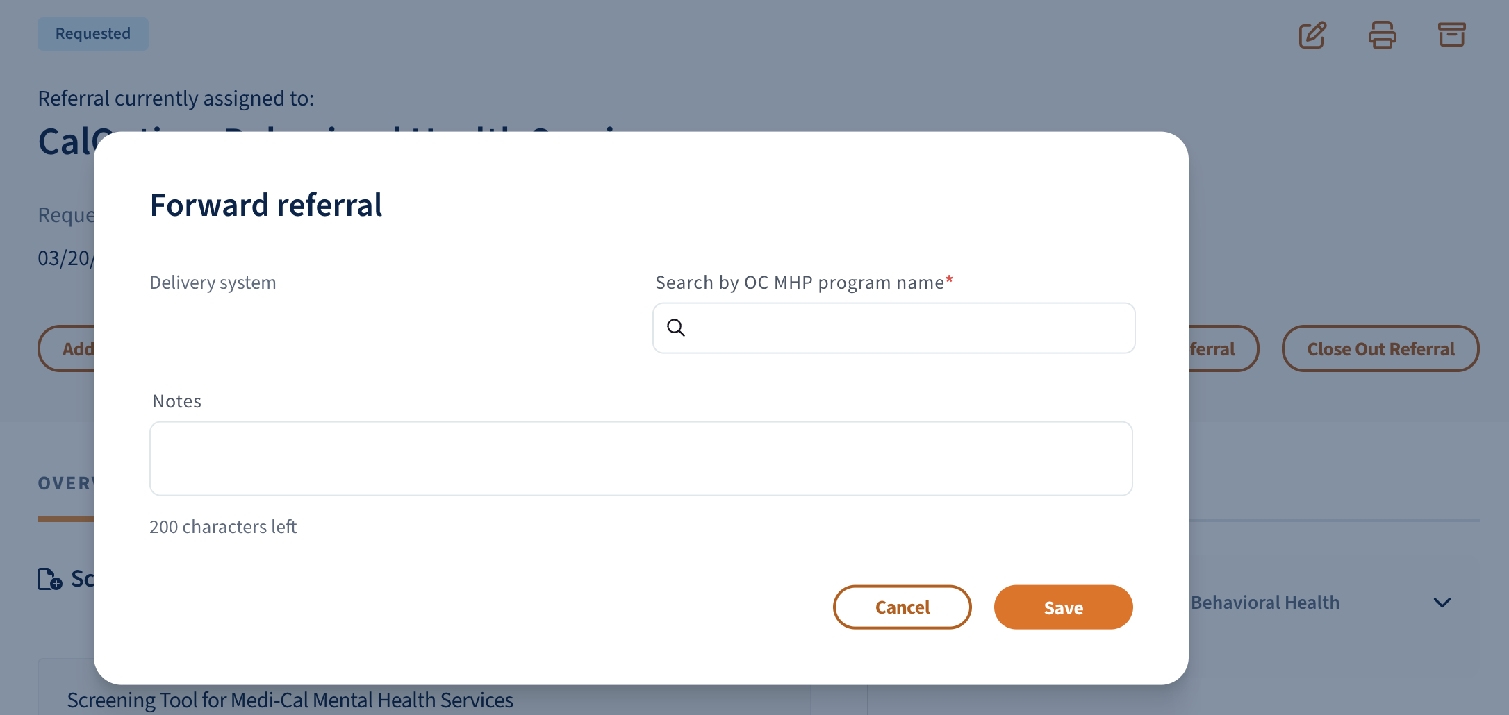 URP | Forwarding a Referral – OCHCA Help Center